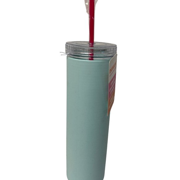 Dunkin Donuts | Dining | Dunkin Light Blue Green Silicone Sipper 27oz ...